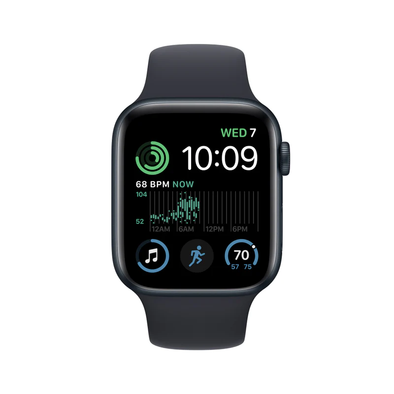 Apple Watch SE GPS 40mm Midnight Aluminium Case with Midnight Sport ...